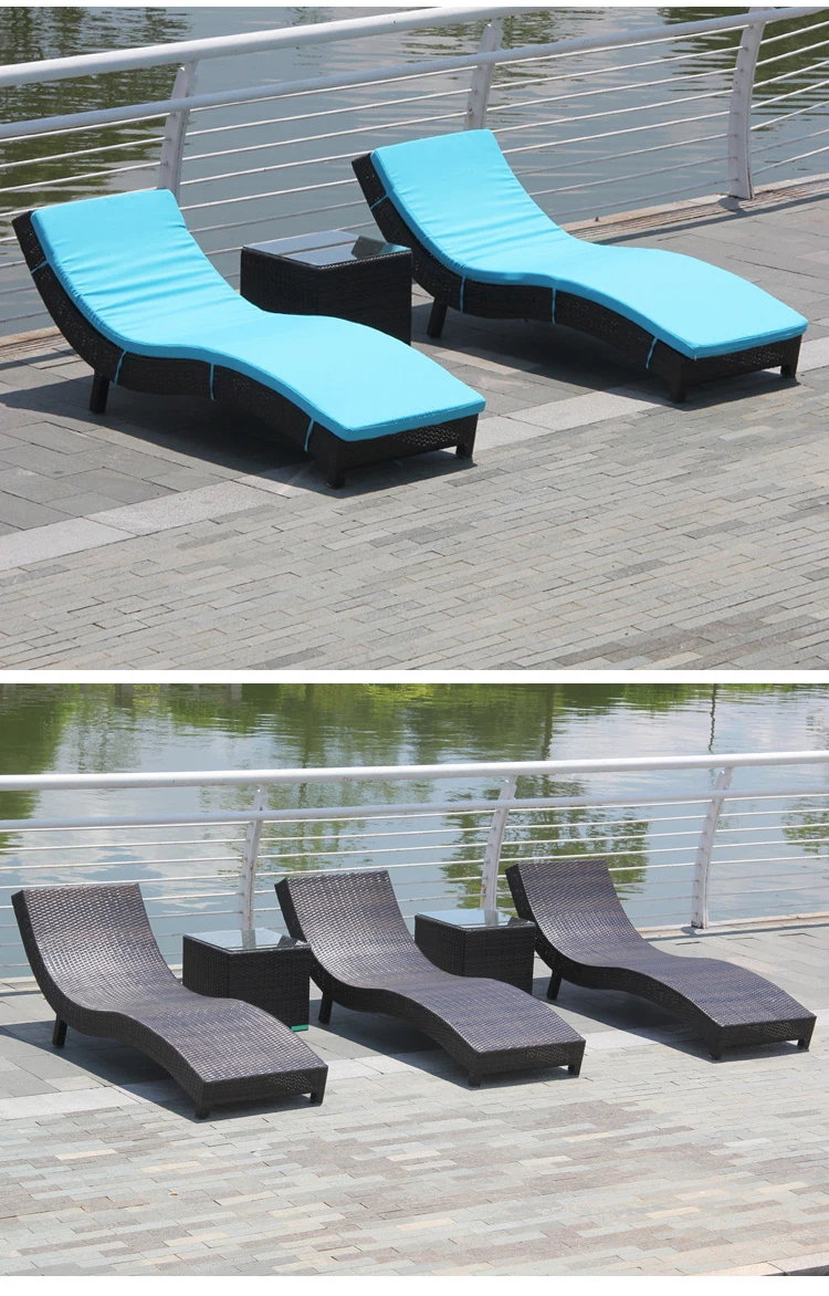 Outdoor Lounge Swimming Pool Cane Beach Hotel Garden Sun Lounger ...