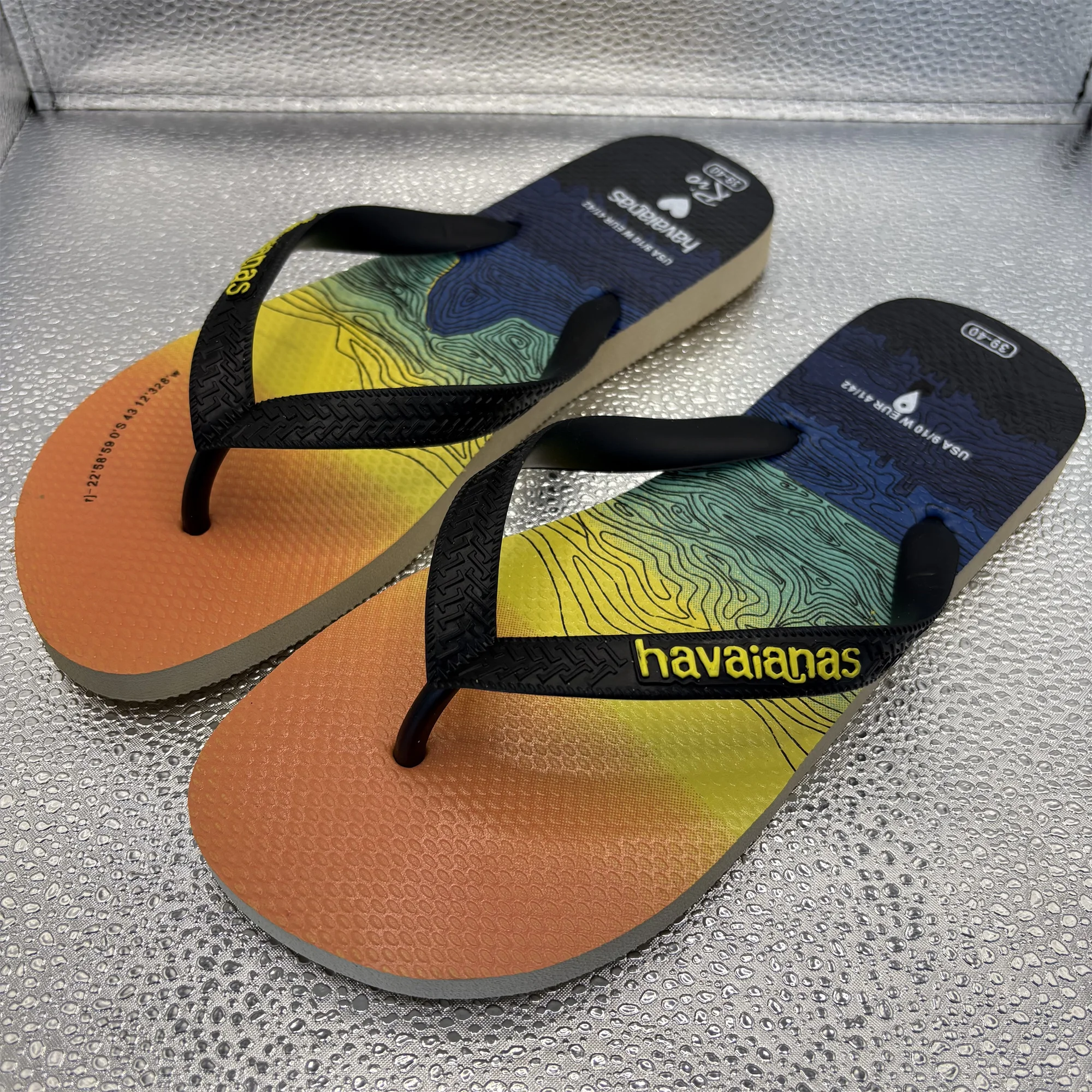 Brazilian Summer Outdoor Flip-flops Hav Printed Non-slip Beach Slippers ...