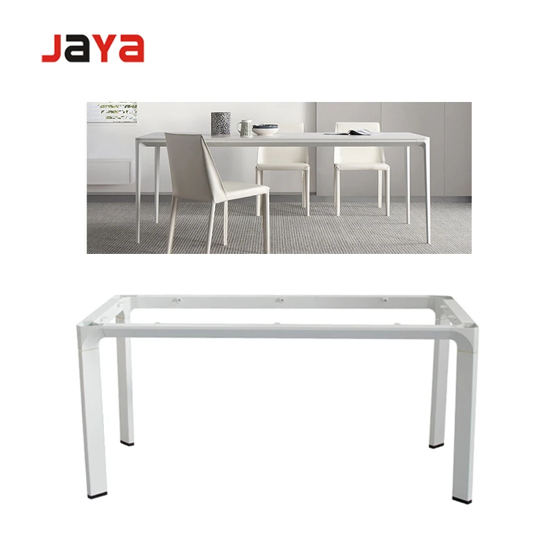 Office computer desk legs wrought iron white table frame wood furniture ...