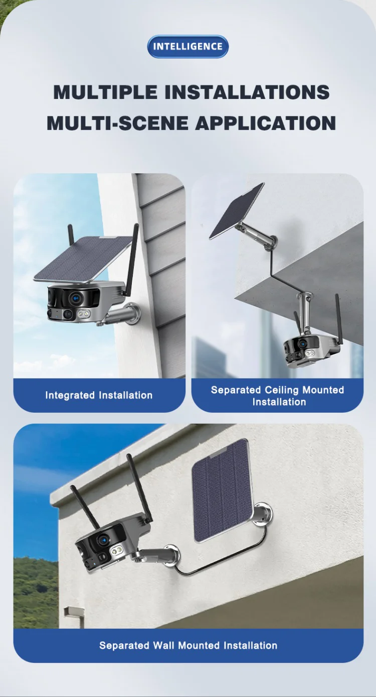 Shoocam Solar Network Camera - 8MP Dual Lens 180 Degree