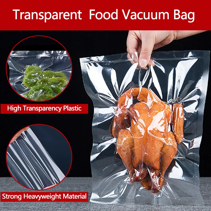 Heavy Duty Transparent Vacuum Embossed Sealer Bags For Food Saver Nylon ...