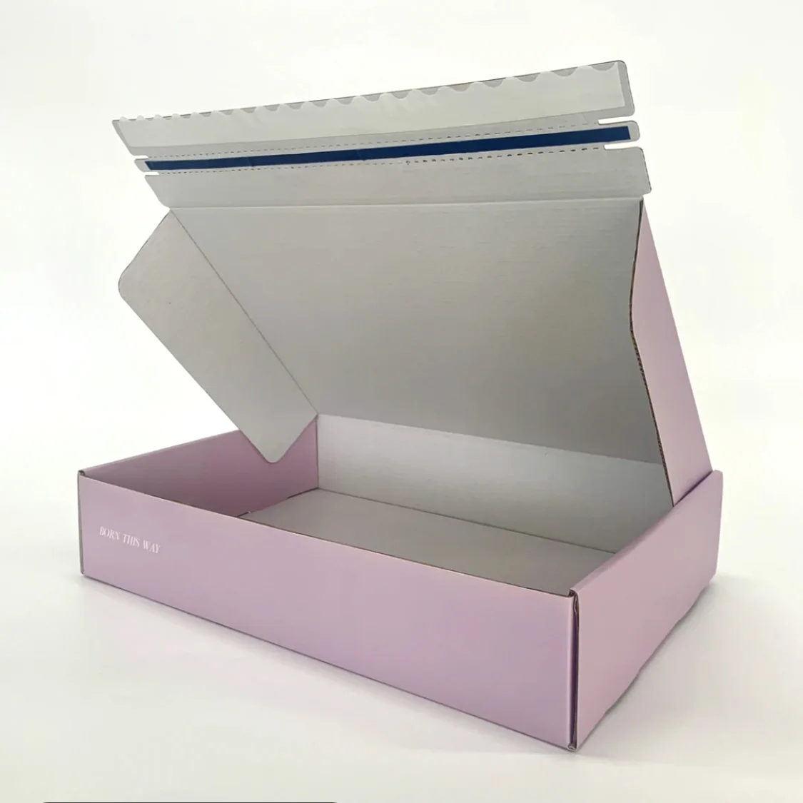 Tear to Open Zipper Airplane Box - Self Adhesive & Recycled