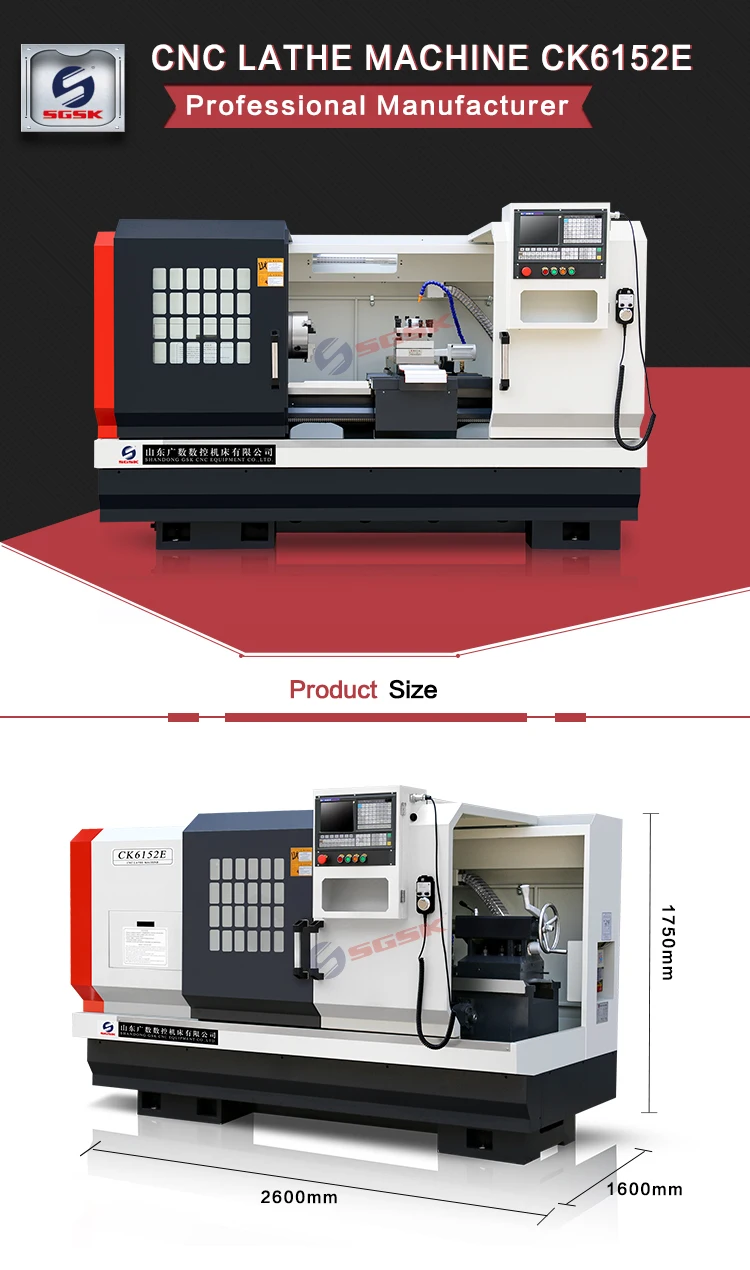 Cnc Turning Machine Fanuc Controller Cnc Lathe Frame Ck6152e Cnc Lathe ...