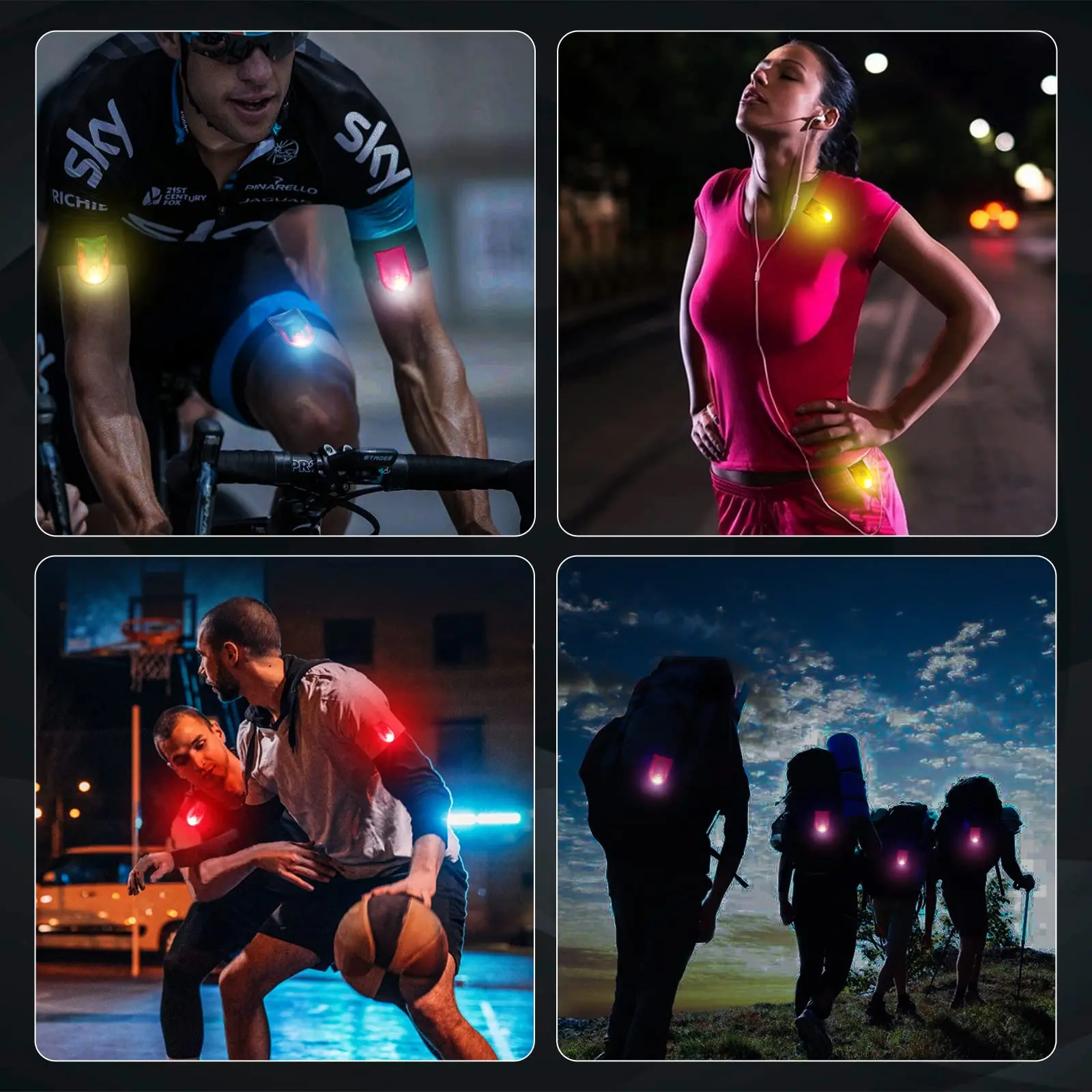 Portable Battery Powered Reflective Led Flashing Light Customized Logo ...