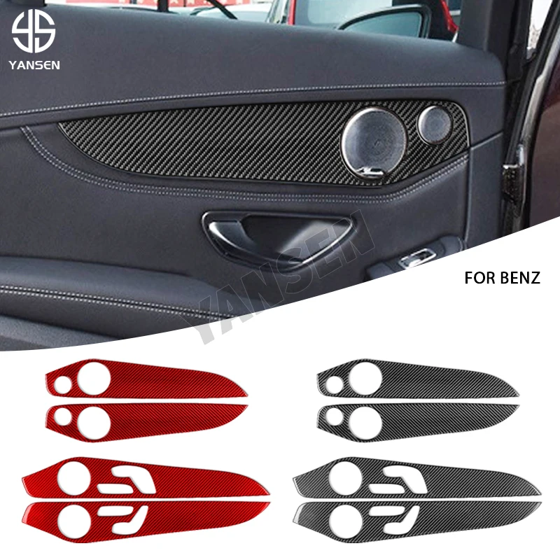 For Mercedes Benz C Class GLC W205 Real Carbon Fiber Car Interior Doors ...