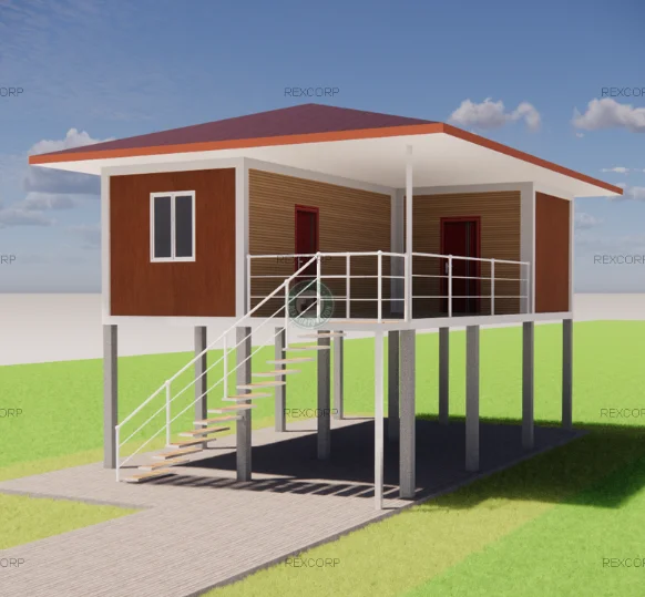 Container House with Stilts - 39sqm Modular Prefab