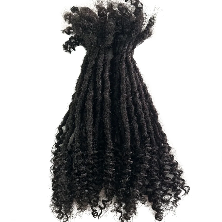 HOHO DREADS Boho Loc Extension Human Hair With Curly Ends No Shedding ...