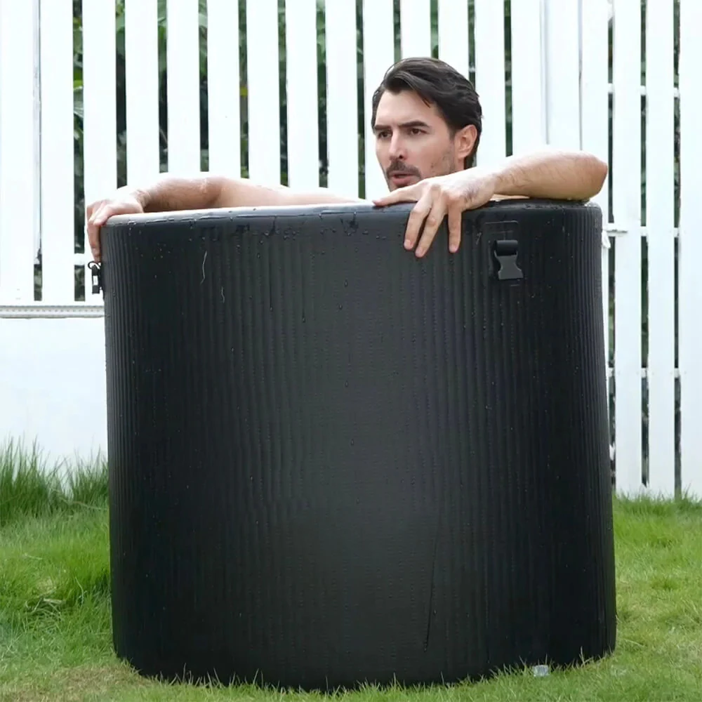 Insulated Inflatable Ice Bath Barrel Recovery Pod Cold Plunge Pool ...