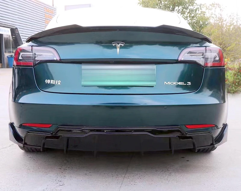 Carbon Fiber Front Lip Rear Diffuser Side Skirts for Tesla Model 3
