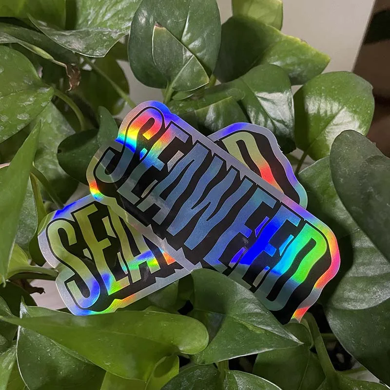 Waterproof Die Cut Holographic Label Custom Made Vinyl Hologram Sticker ...