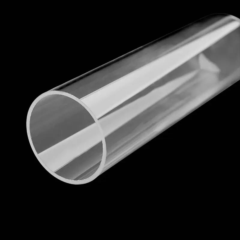 Laboratory High Temperature Transparent Quartz Glass Tube Using Flanged ...