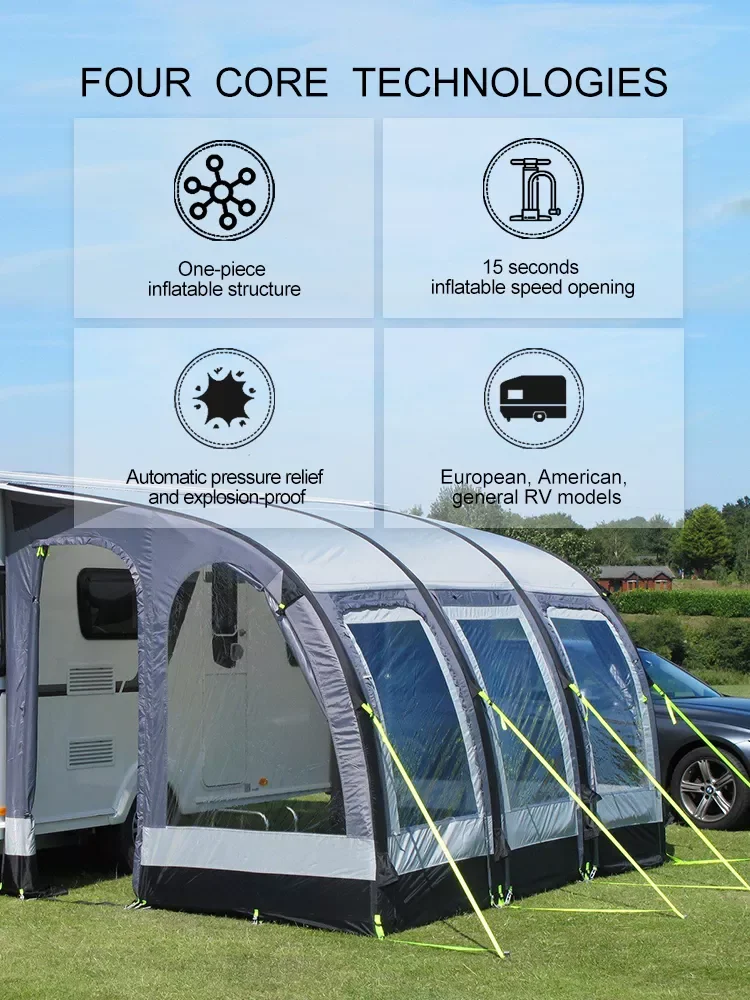 Y Inflatable Waterproof Roof Camper Van Tent For Family Camping Caravan ...