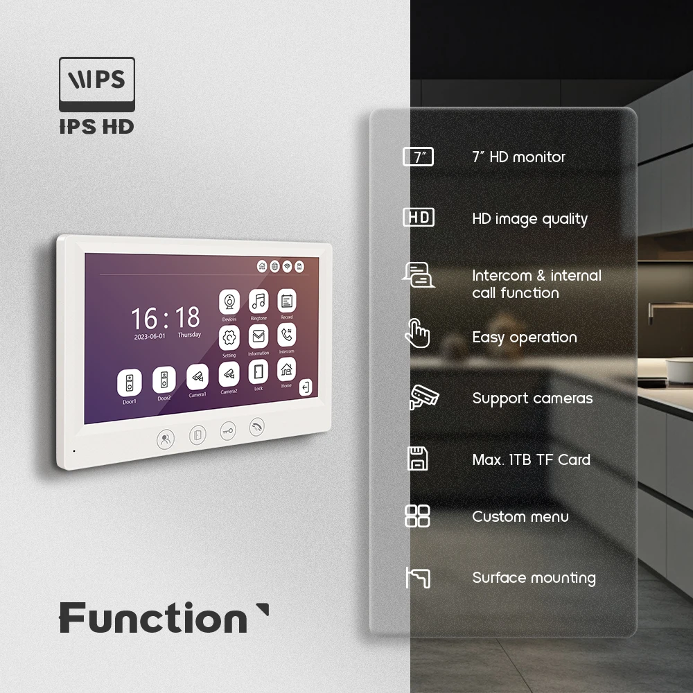 4-Wired Video Intercom System for Villa Outdoor Unit Tuya Intercom ...