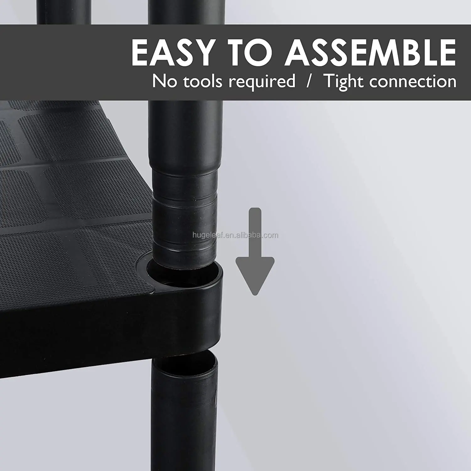 3-tier Easy Assembly Adjustable Lightweight Display Stacking Racks ...