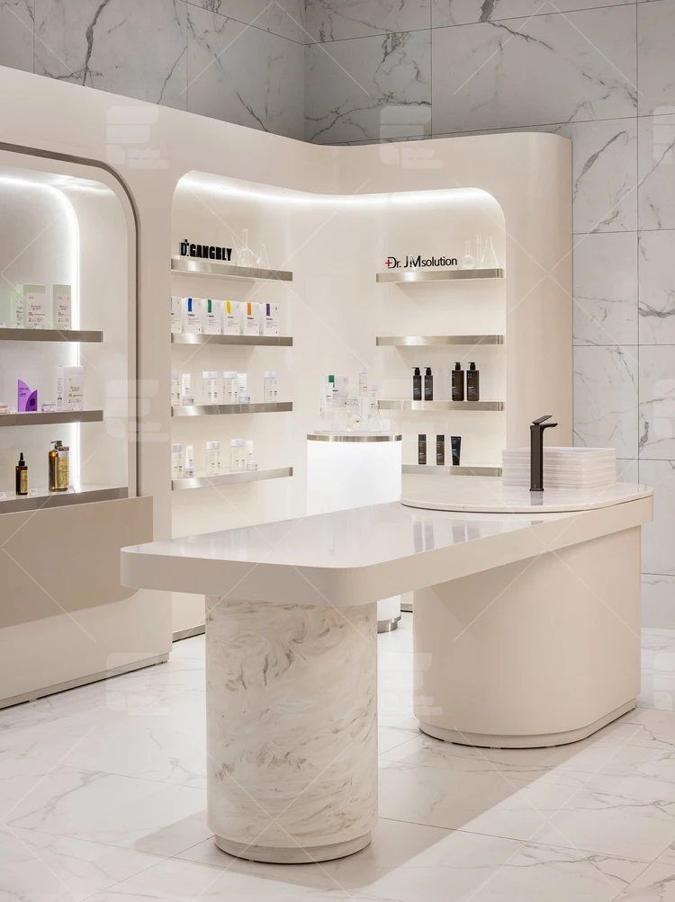 Custom Luxury Wood Display for Perfume Shop Interior Design