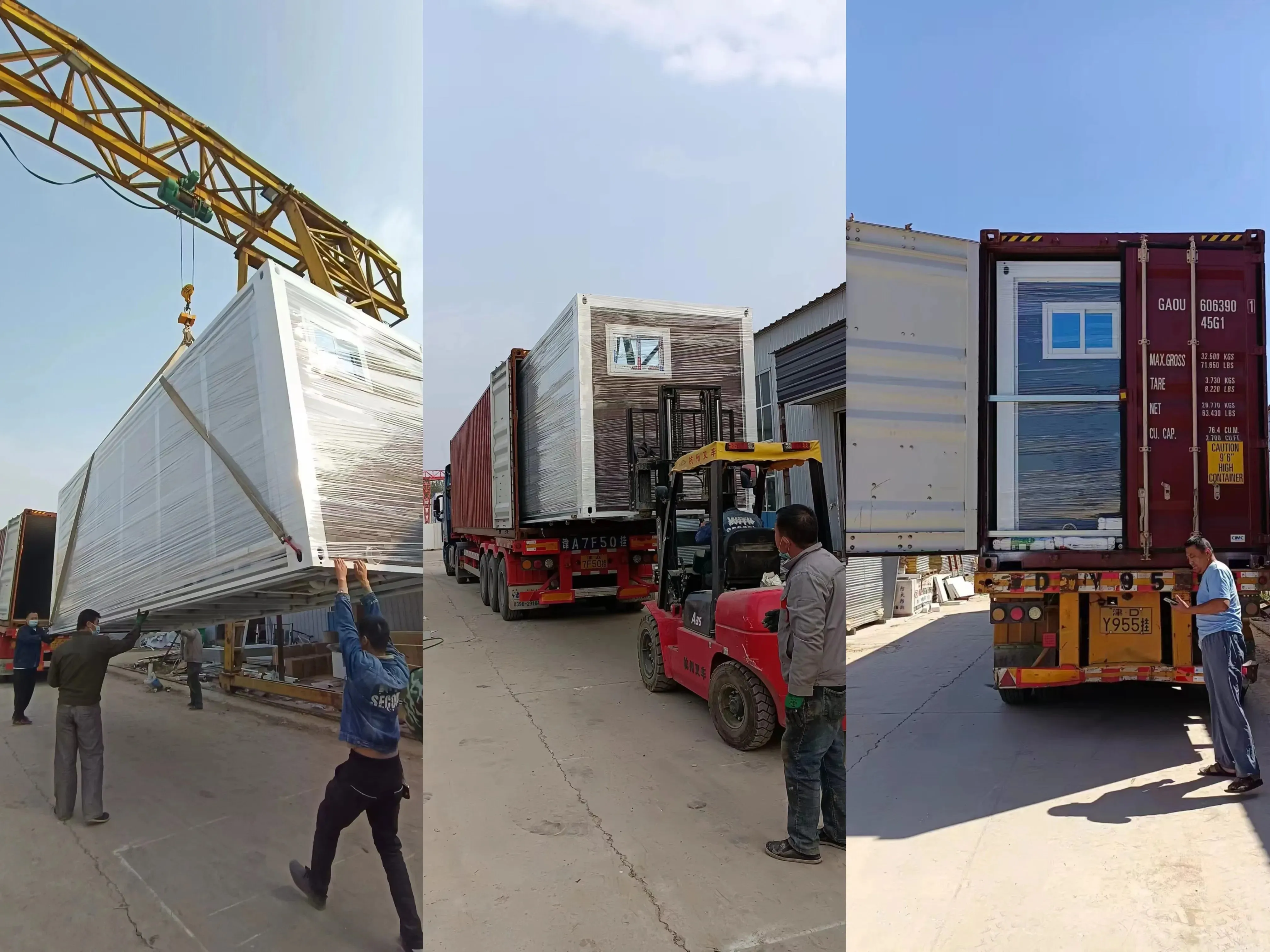Fast Build 20ft 40ft Modular Folding Double Wing Folding House ...