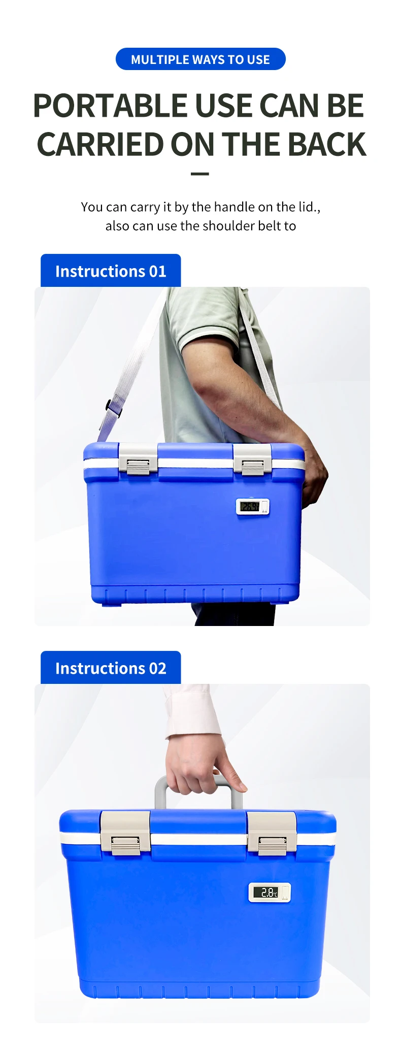 New Design Cold Chain Medical Cooler With Safety Key Locking Laboratory ...