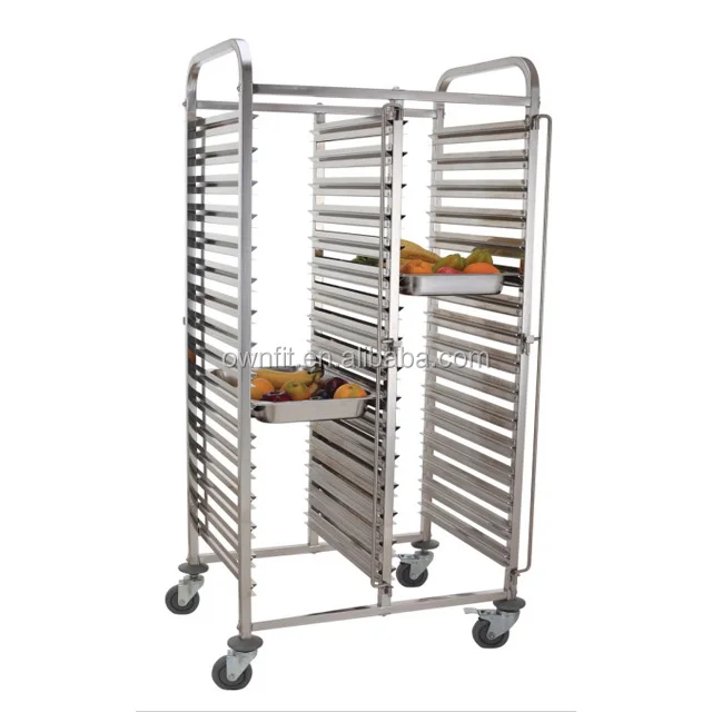 Customized Double Row Bakery Cooling Bakery Rack Stainless Steel Gn Pan ...