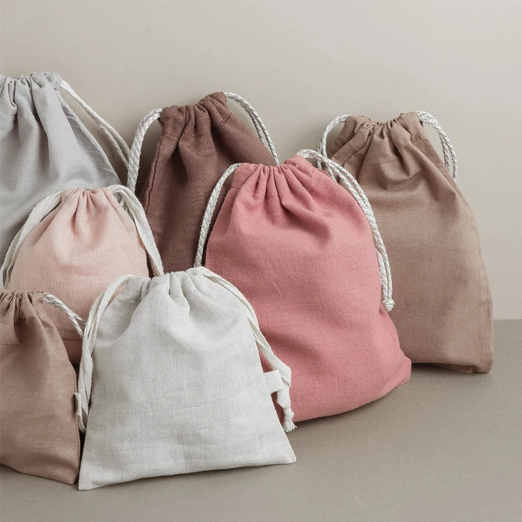 Promotional Custom Eco Friendly Reusable Gift Canvas Cotton Drawstring ...