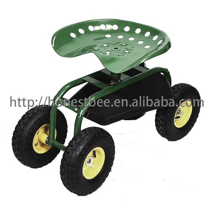 Weeding Cart - Rolling Garden Tool Cart Sets with Swivel Seat