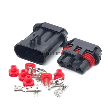 3 Pin Delphi Male Female Waterproof Auto Cooling Radiator Fan Pa66 ...