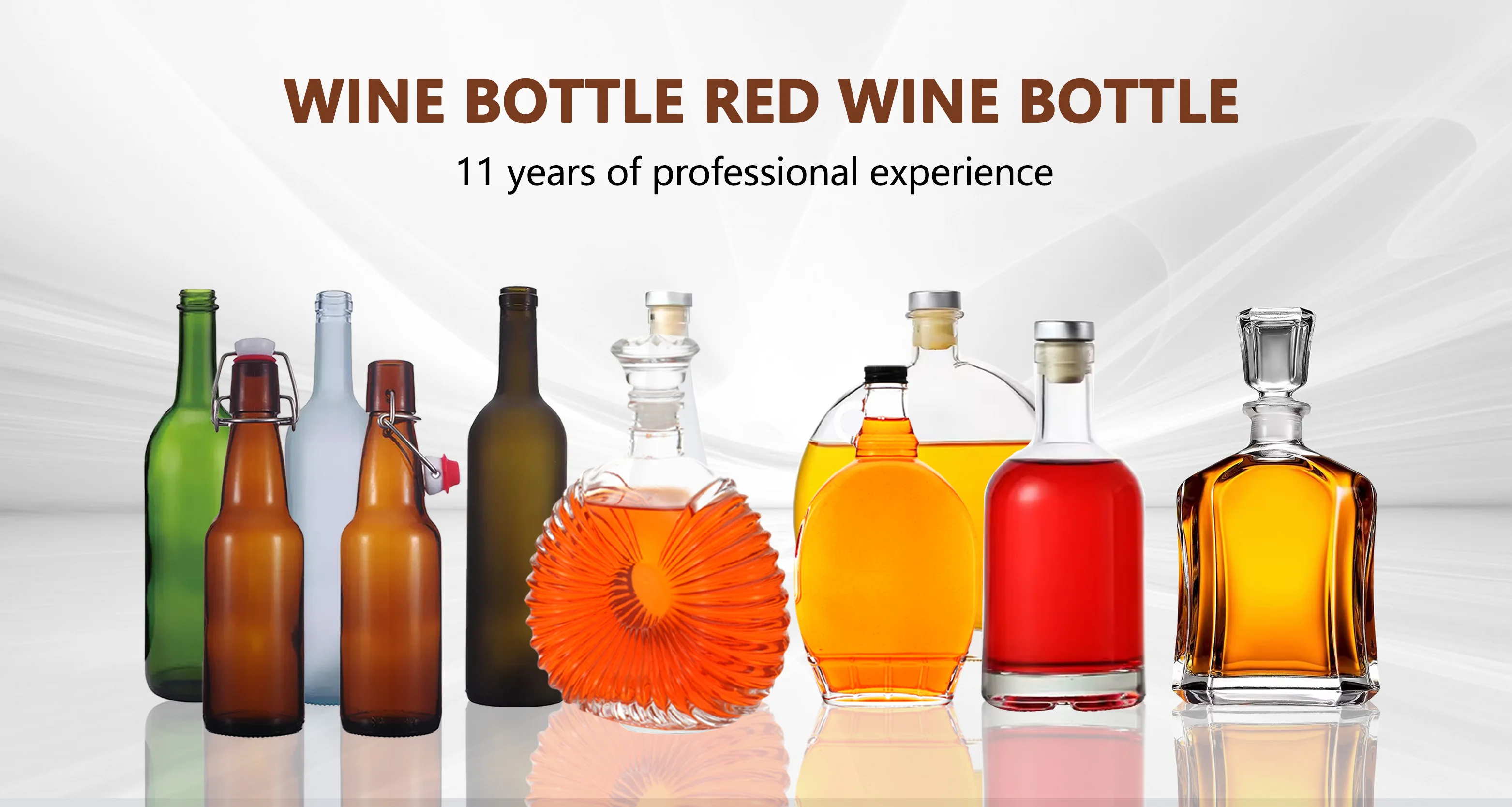 1L to 4L Red Wine Bottles with Handles - Thickened Glass