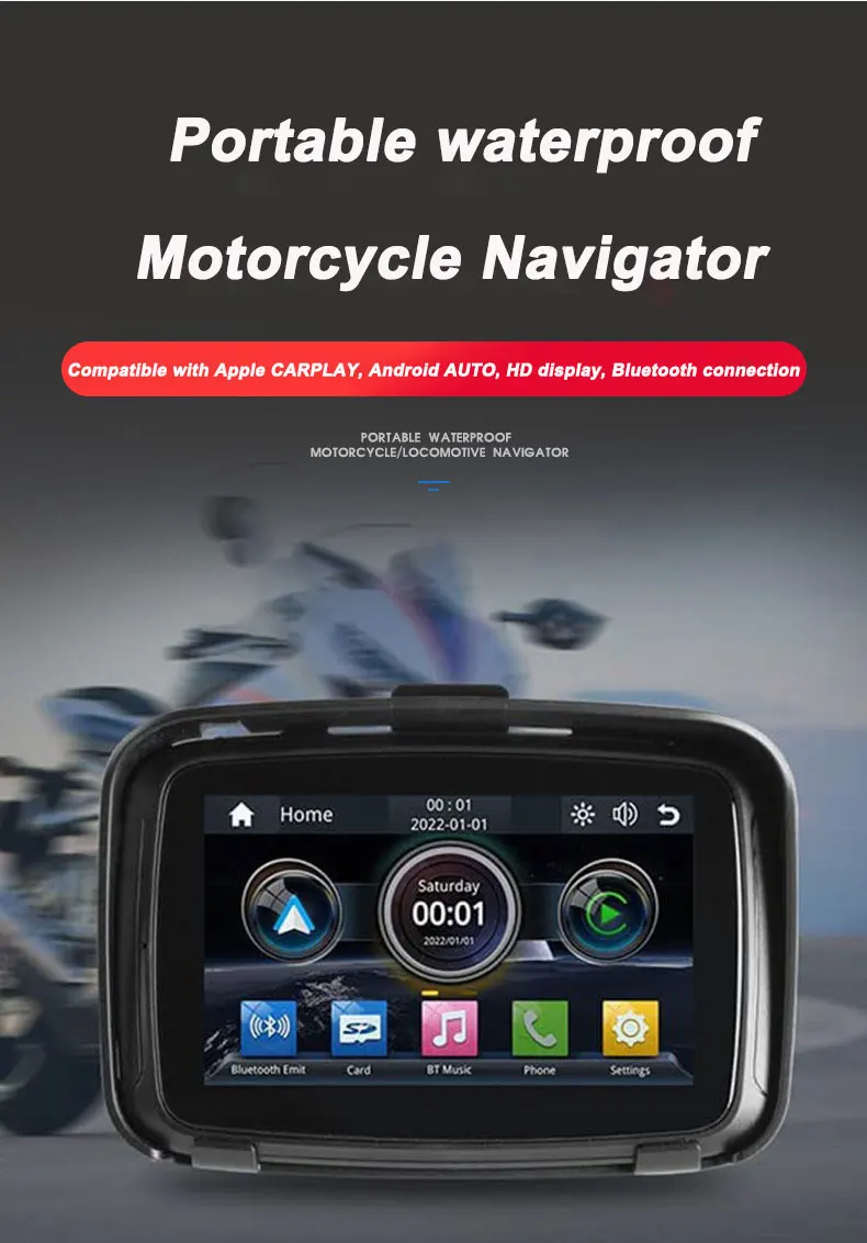 Android Car Radio Motorcycle Navigation Bracket Tower Carplay Dashboard ...