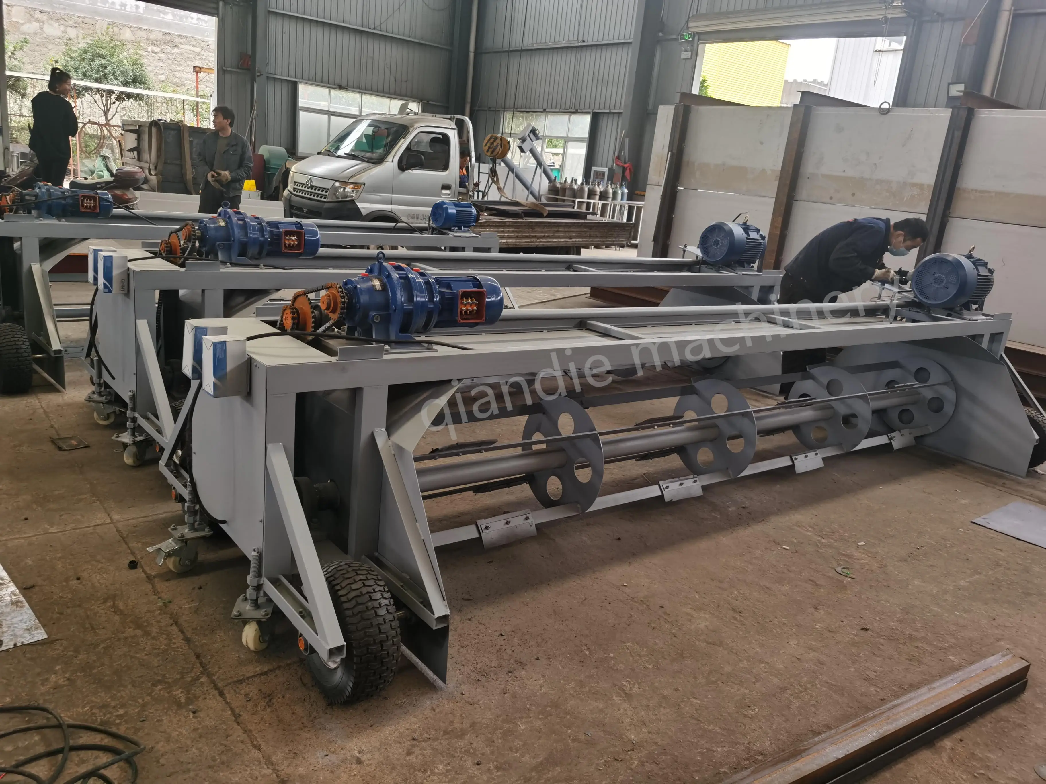 Commercial Organic Waste Fertilizer Compost Mixer Machine with Motor ...