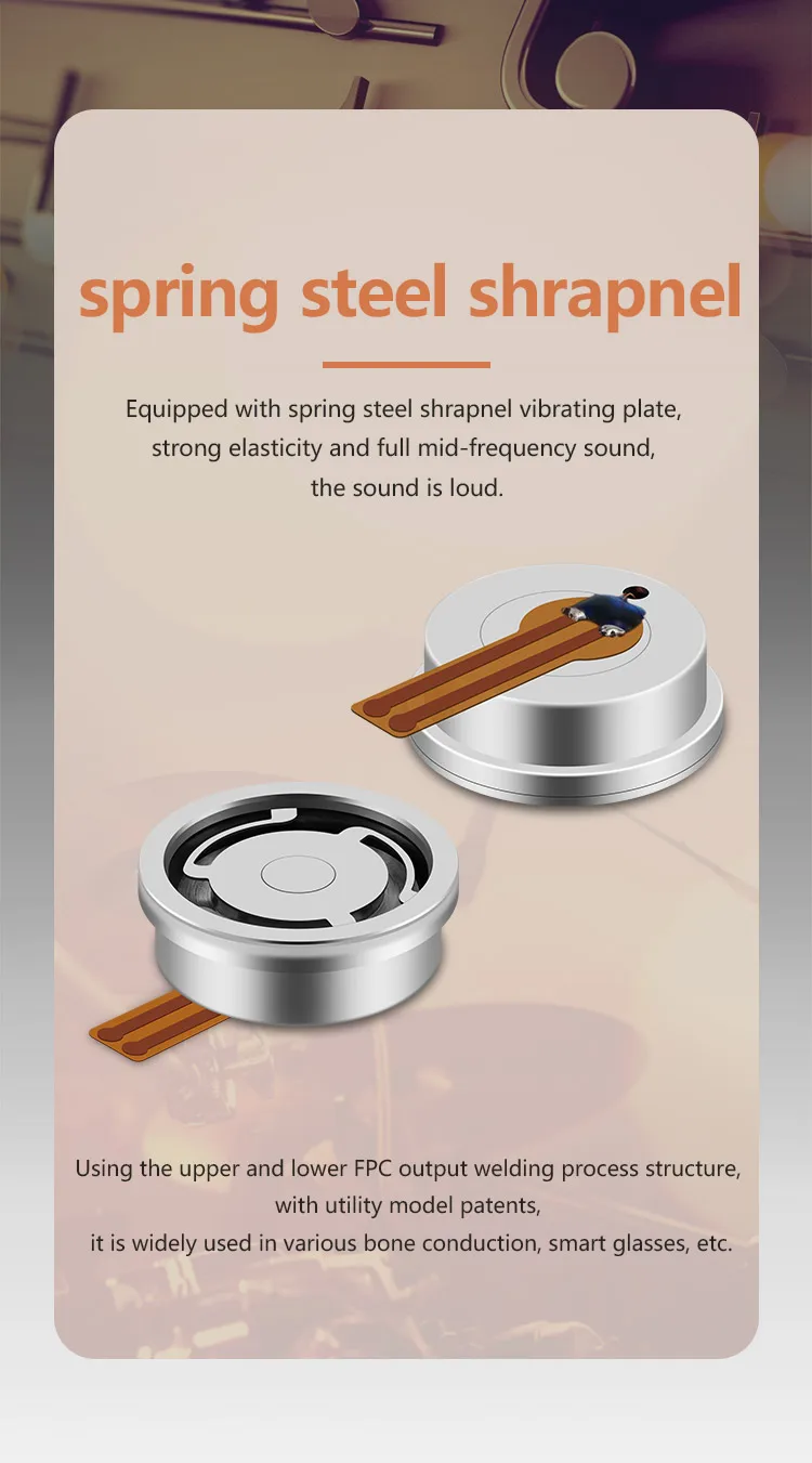 HUAYUNXIN HG16 Speaker Driver Unit 17.8mm 8ohm 110db/mw 1w Shrapnel ...