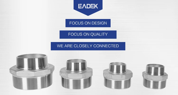 Stainless Steel 304 316 Hex Reducing Double Male Thread Pipe Fitting ...