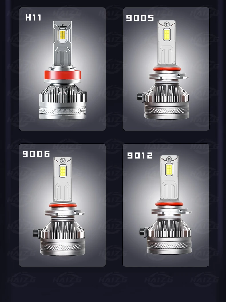 Haizg S13 200w 50000lm H4 H13 H7 9005 9006 Aluminum Luces Led Para Auto ...