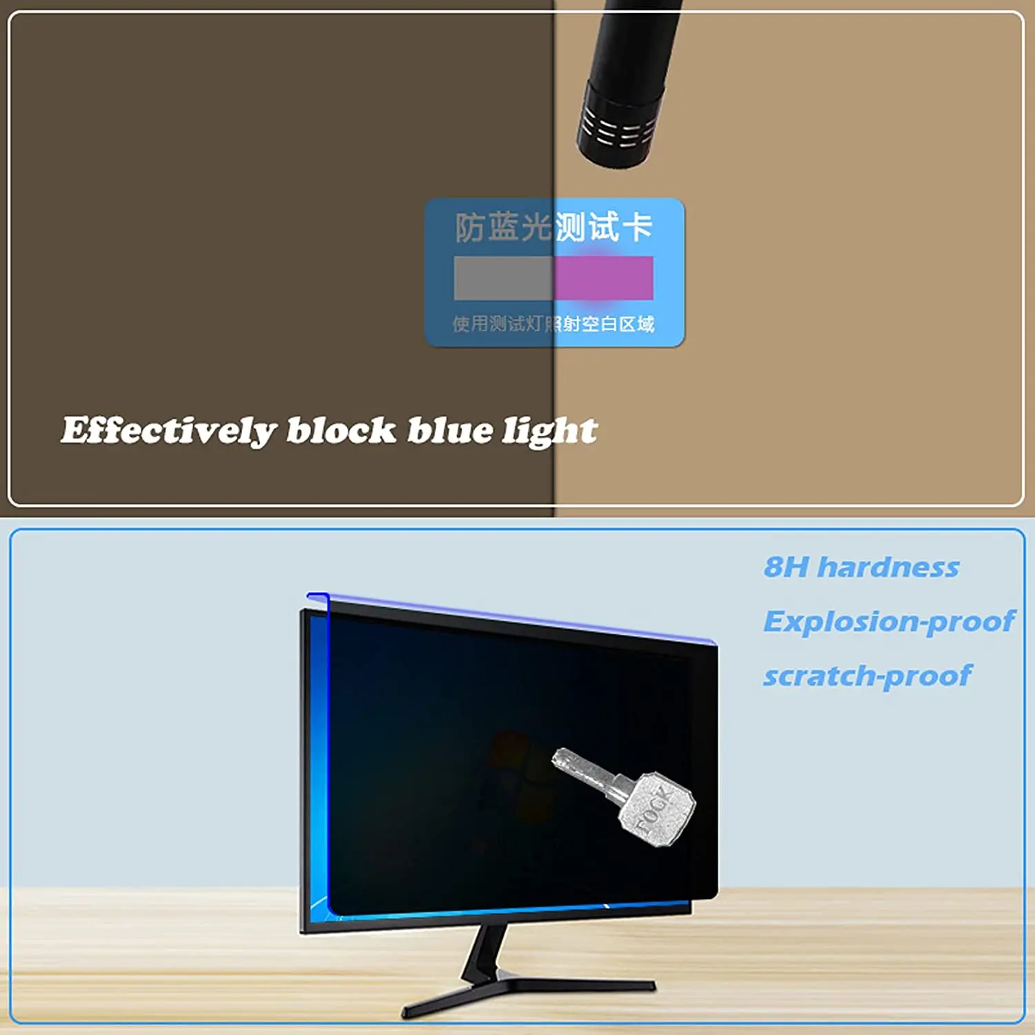 Customizable Size Computer Privacy Screen Filter Hanging Removable ...