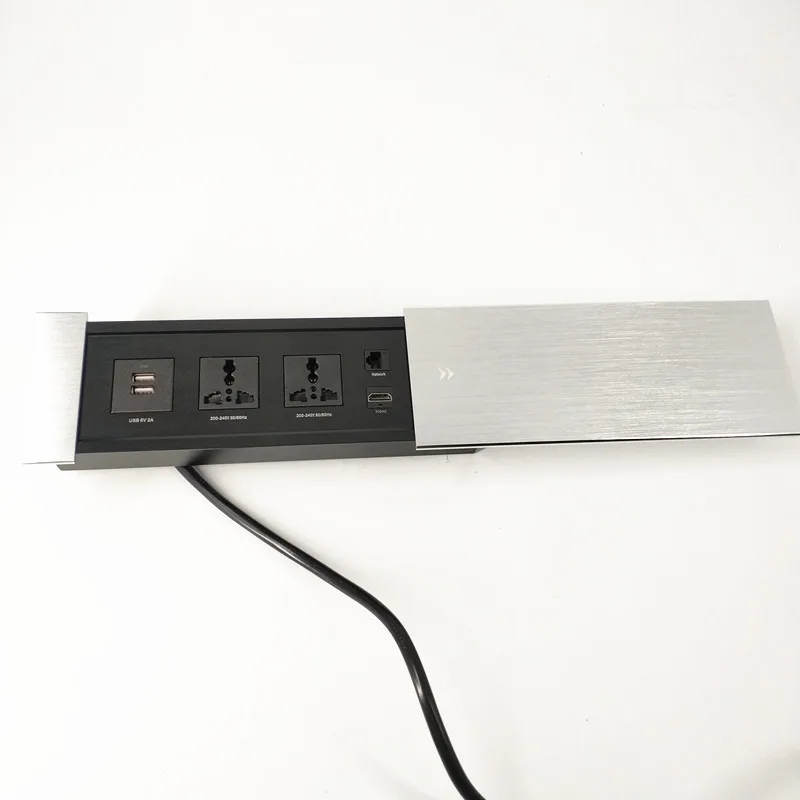Universal Power Outlet Electric Sliding Cover Hidden Mounted in Desktop ...