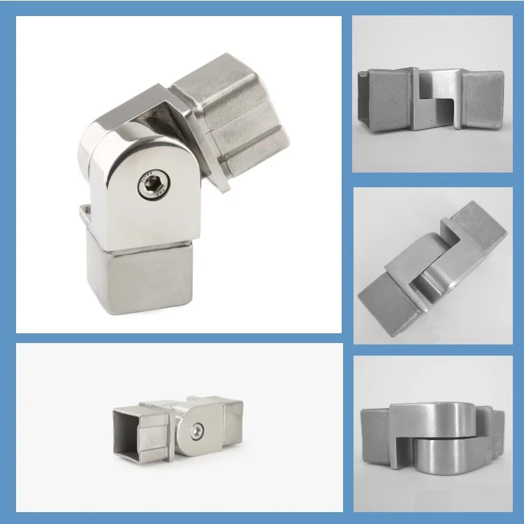 Stainless Steel Adjustable Square Connectors for Railings
