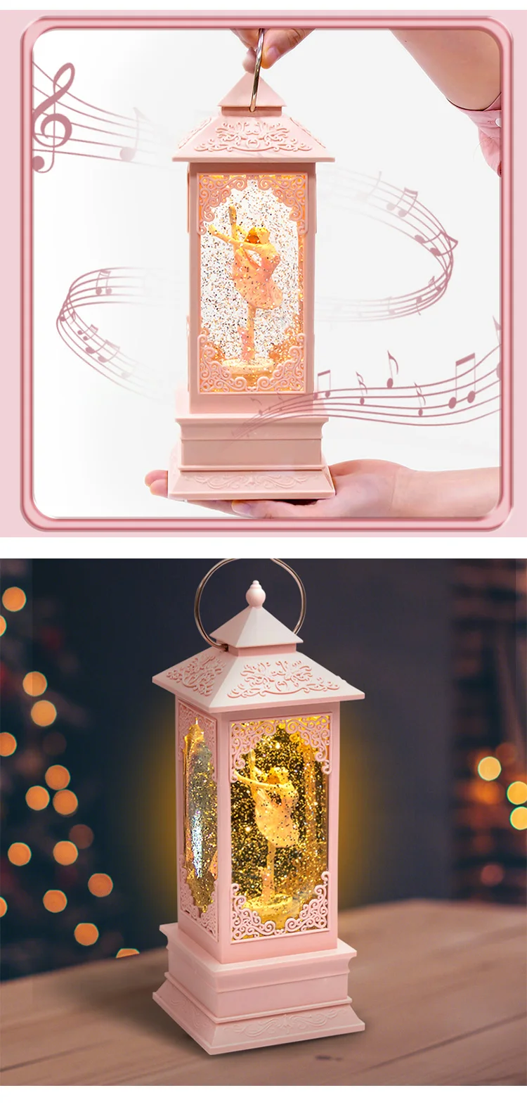 Hot Sale Foot Lift Ballet Lantern Music Box Handmade Gift For ...