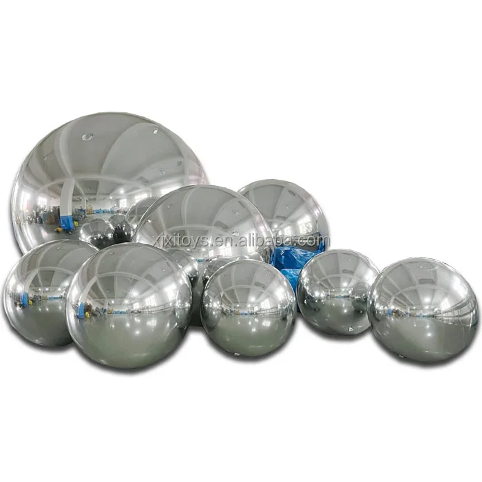 Wedding Stage Decoration Inflatable Silver Mirror Sphere Balls ...