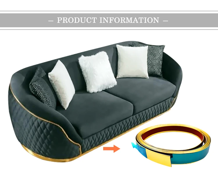 Custom Metallic Brushed Golden Decorative Glue For Pvc Edging Banding ...