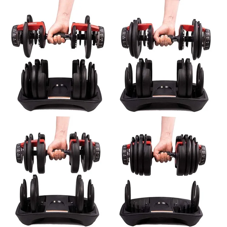 Wellshow Sport Home Fitness - Automatic Adjustable Dumbbell Set 90lb
