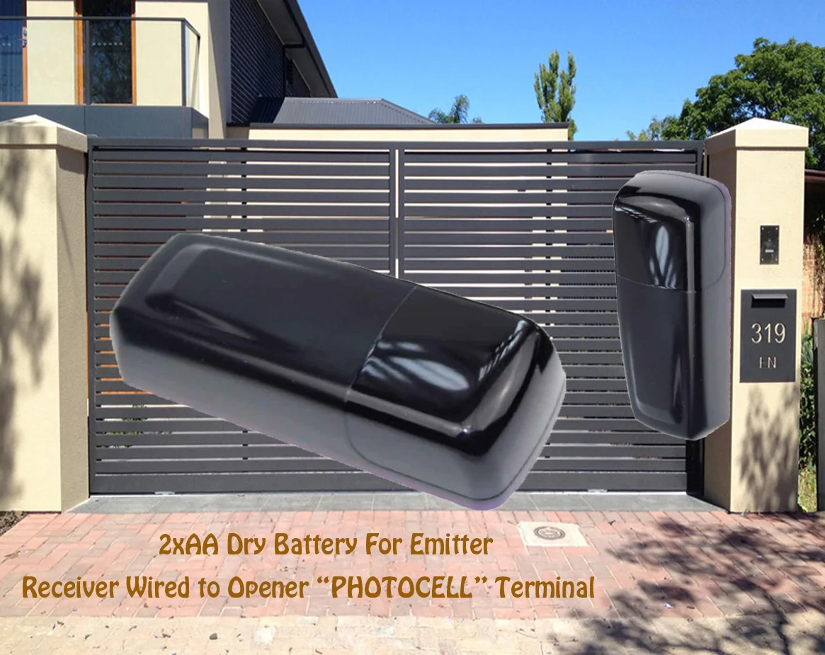 LM101 Battery Powered Safety Photocell - 180 Degree Rotation