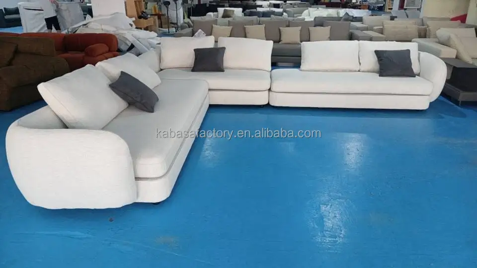 Leisure Velvet Fabric Sofa - Customizable Sectional Couch