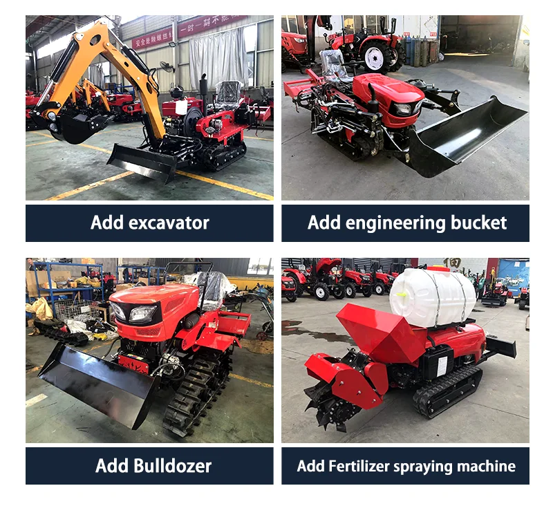 Changchai 25HP Diesel Crawler Rotary Tiller Farm Garden Weeder with ...