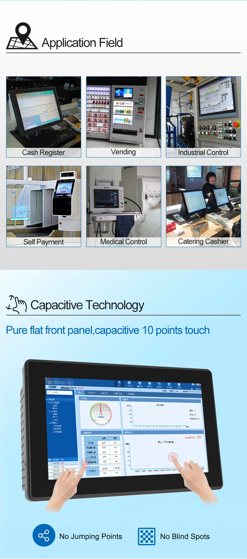 Industrial Open Frame Touch Screen Monitor 10.4 Inch Cb Rohs Certified ...