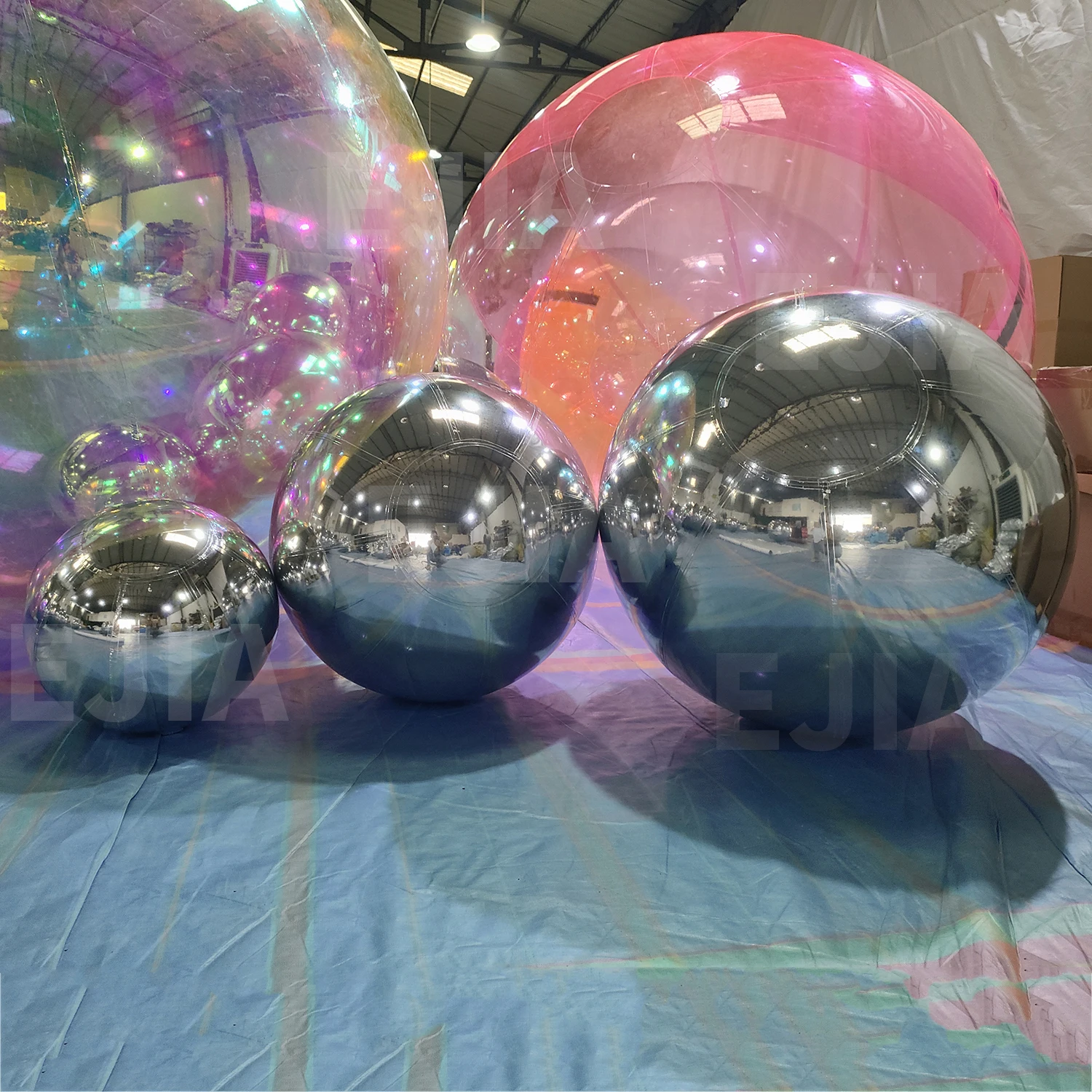 Large Balloon Pvc Shiny Inflatable Sphere Disco Ball Reflection ...
