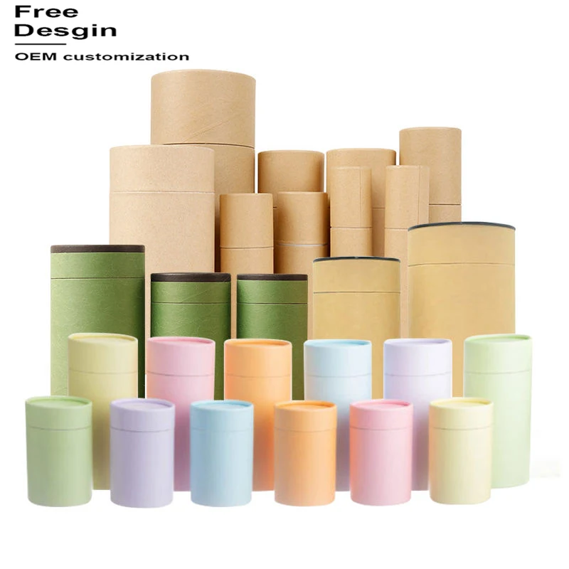 Custom Printed Round Cardboard Lotion Cosmetic Perfume Box Paper Tube ...