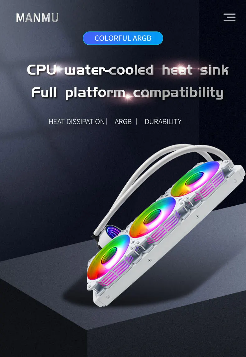 Manmu Oem Original Intel Aio 360mm Cpu Gpu Cooler Rgb Argb Air Water ...