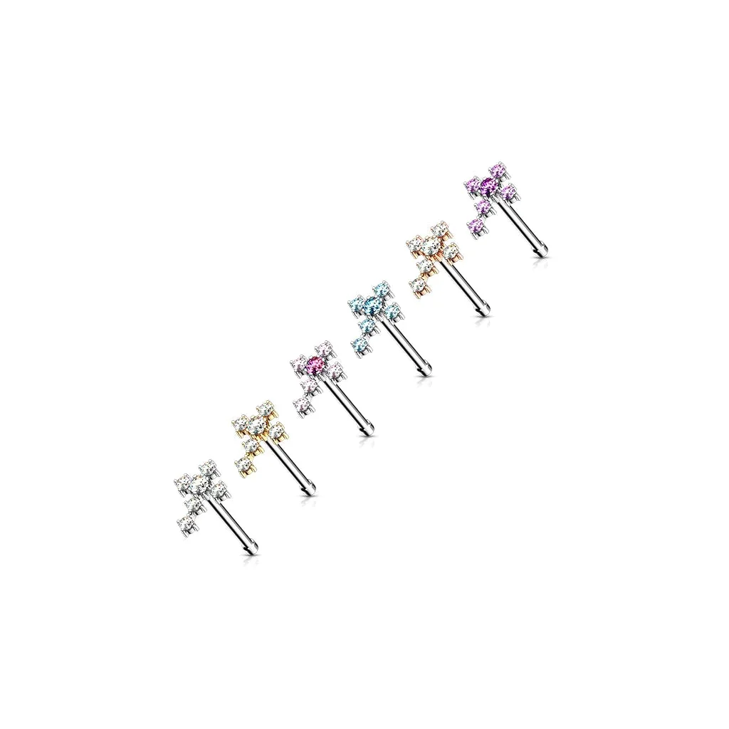 Cross Nose Pin 20g Nose Piercing Bone Ring Stainless Steel Nose Body ...