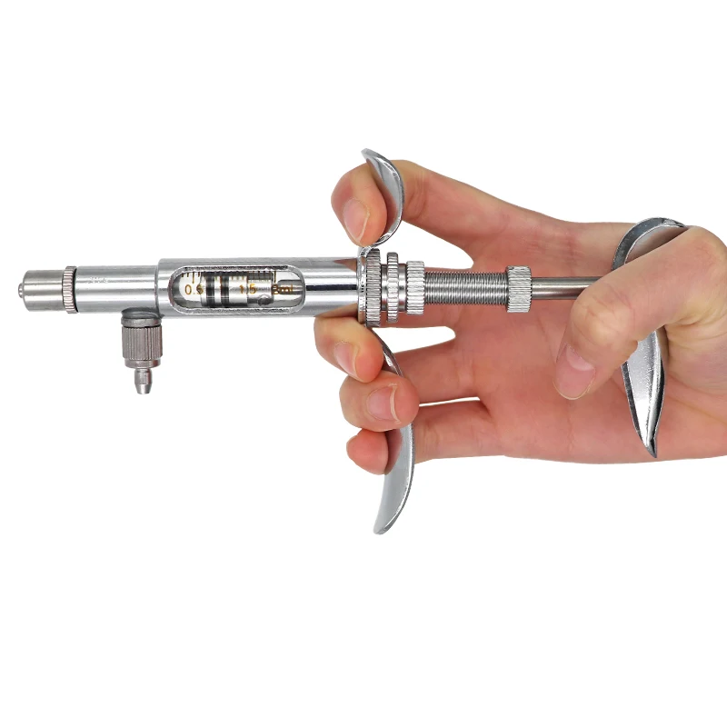 2ml Automatic Veterinary Syringes Continuous Metal Injection Syringe ...