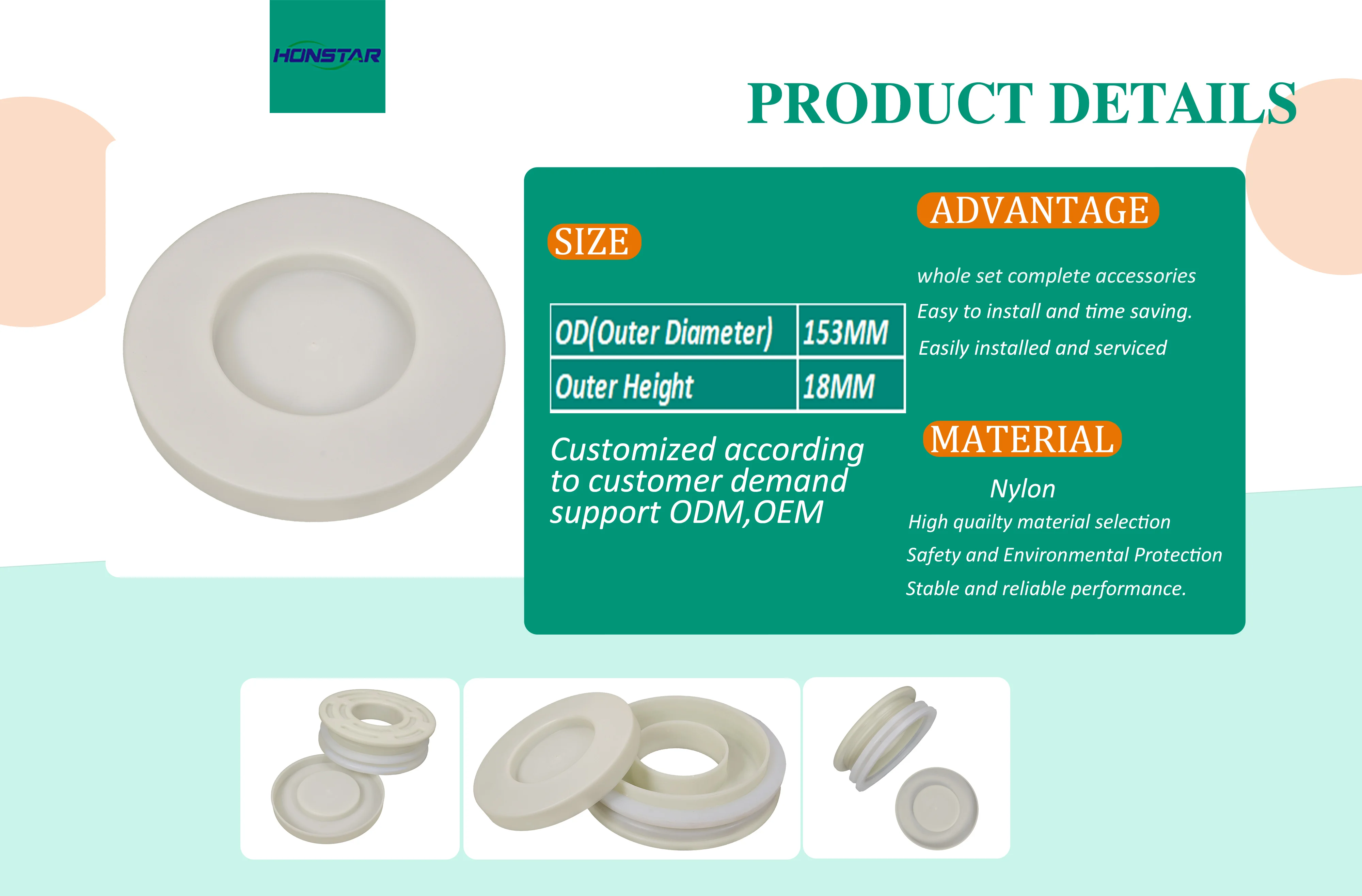 Nylon Bha Dust Polyester Pleated Filter Cartridge Bottom End Cap For ...