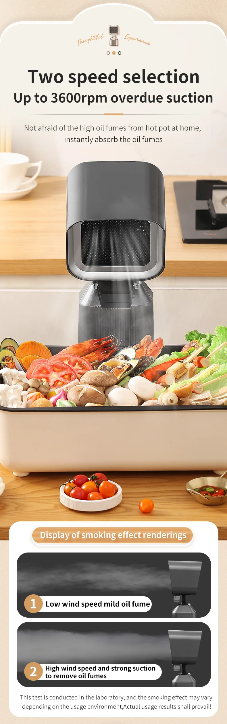 Feibi Haotaitai Table Top Exhaust Fan - Modern Kitchen Hood