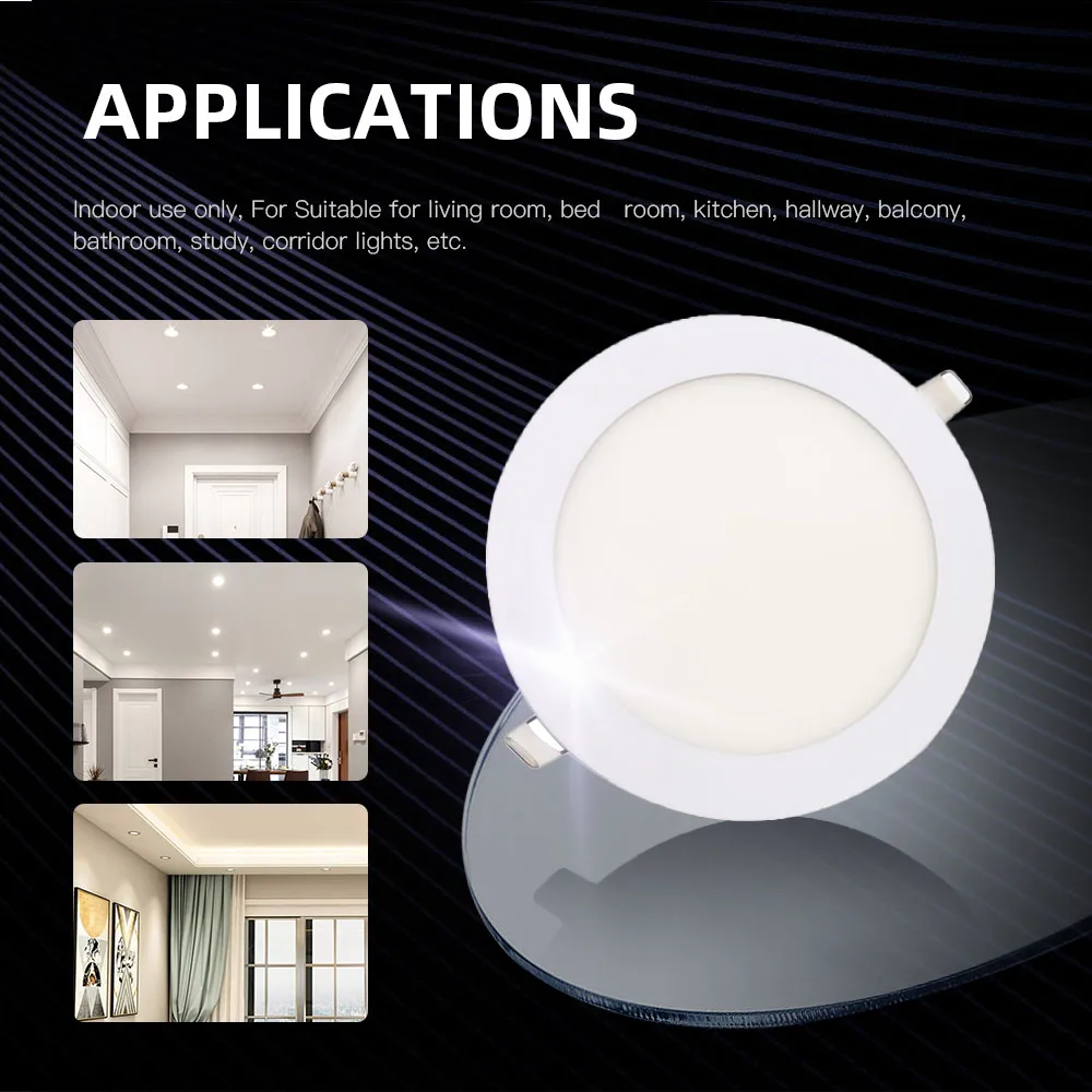 Led Potlight Junction Box Recessed Downlight Ultra Thin Round Ceil Slim ...